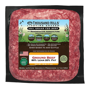 Grass Fed Ground Beef 80/20 | 100% Grass-Fed Beef | Thousand Hills ...
