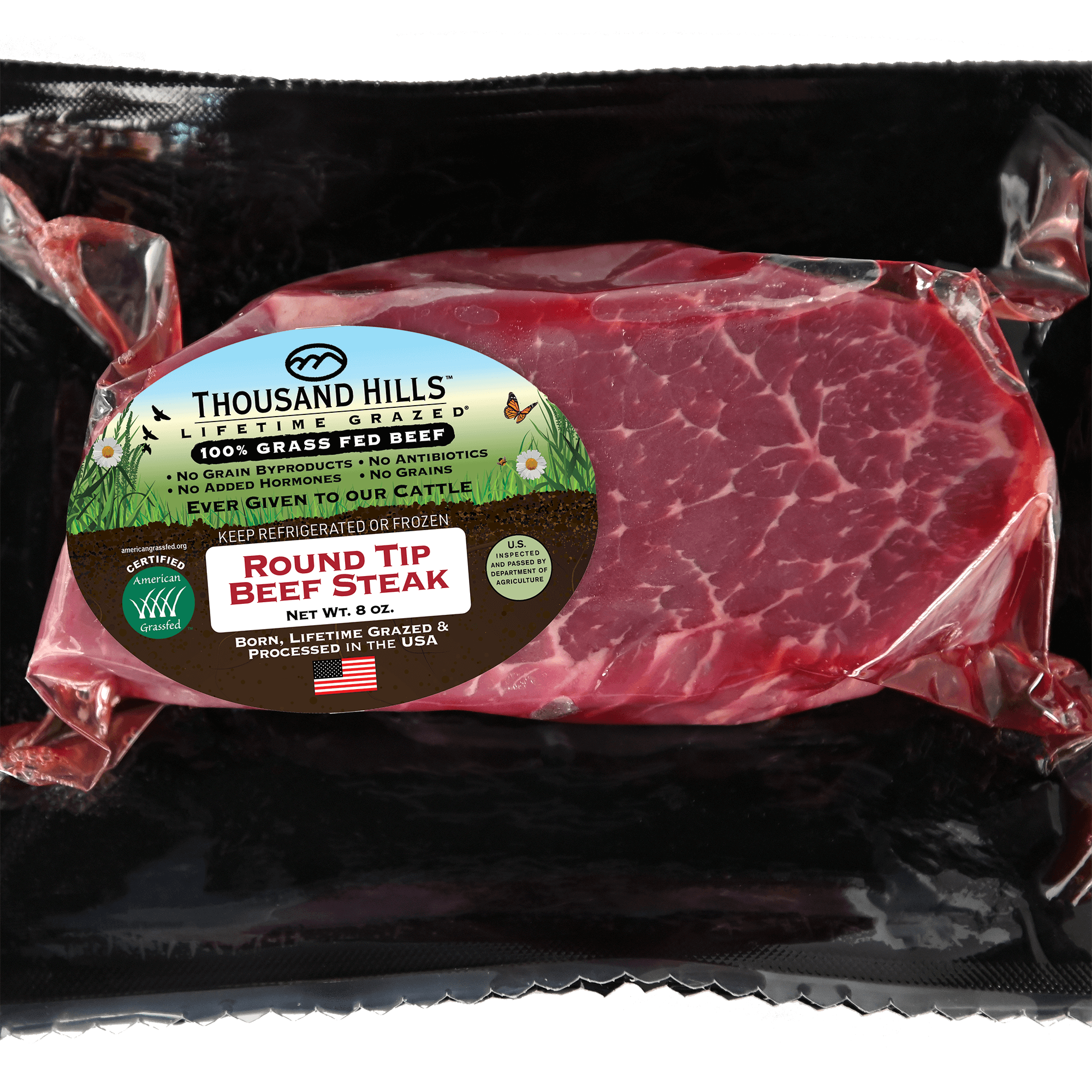 Grass Fed Round Tip Beef Steak | 100% Grass Fed | Thousand Hills ...
